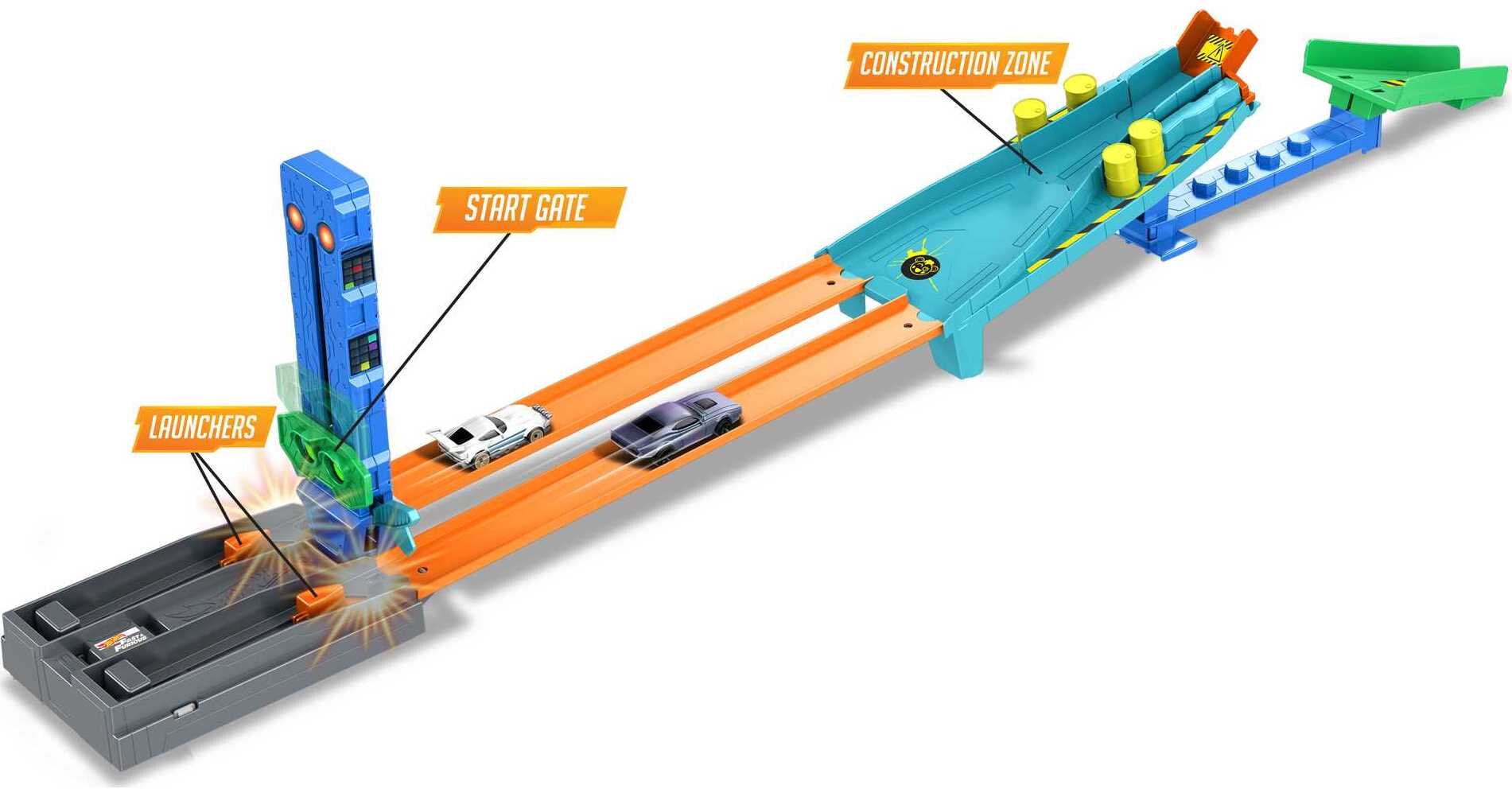 Buy Hot Wheels Fast & Furious Spy Racers Drag Race Eliminator Toy Track ...