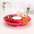 Mainstays 5-Compartment Acrylic Chip and Dip Serving Tray, Pink ...