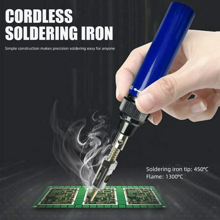 1300 Degree Gas Blow Torch Soldering Solder Iron Cordless Butane Tip ...