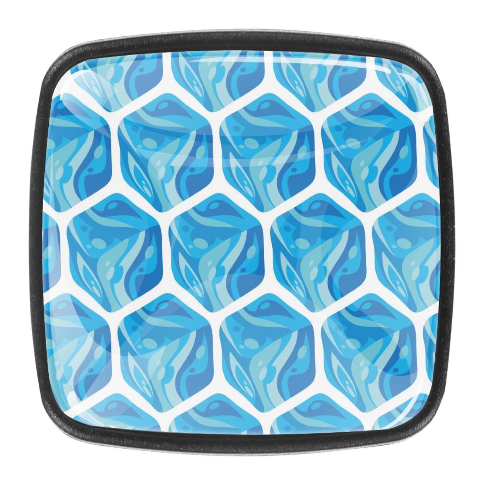 4 Pcs Square Cabinet Handle Cupboard Knob Drawer Pulls Handle Frozen ...