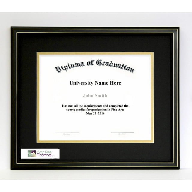 AnySizeFrame 8X10 Pinstripe Diploma Frame - Walmart.com