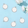 40Pcs 304 Stainless Steel Pendant Cabochon Settings Plain Edge Bezel ...