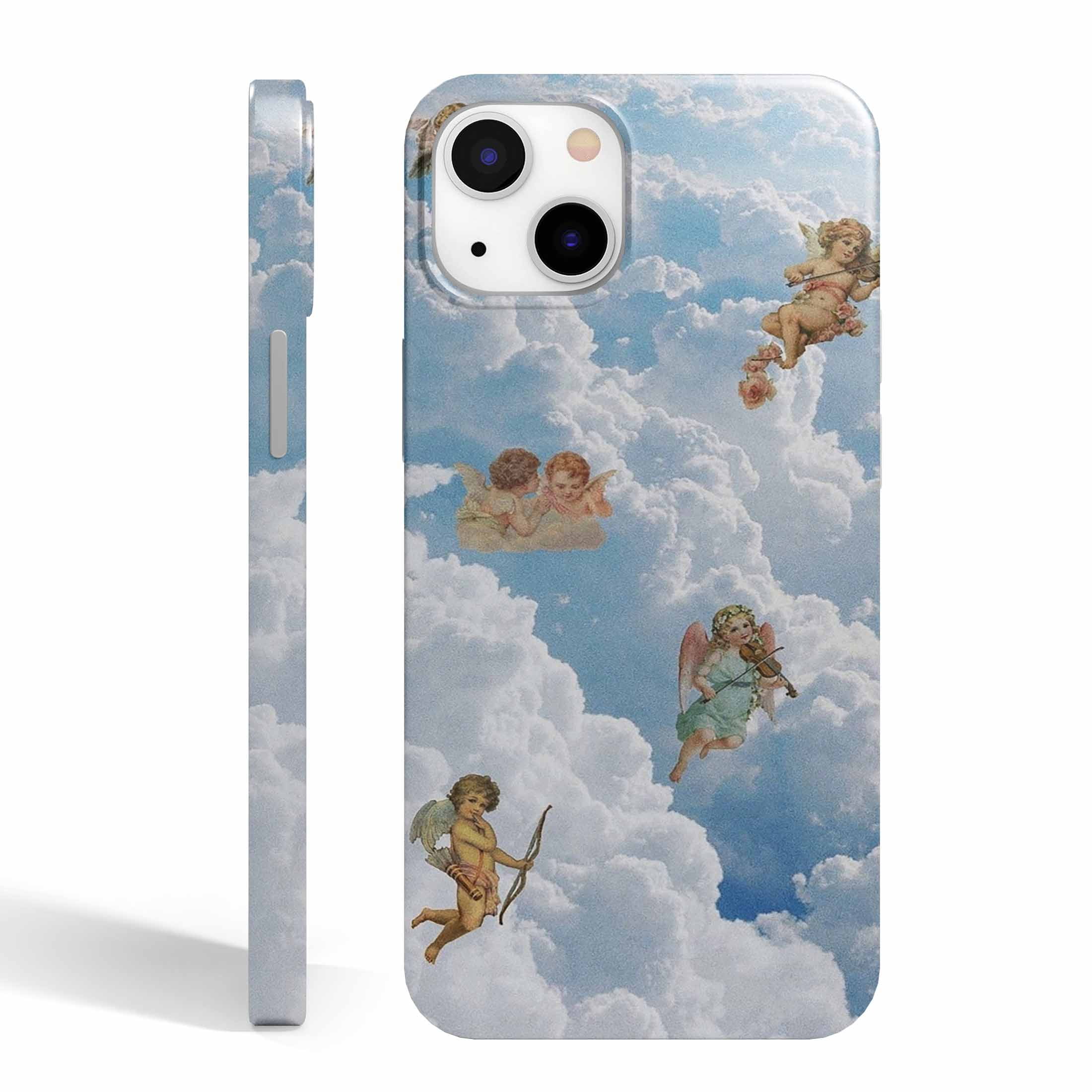 Tobelint Case for iPhone 13,Renaissance Angels Pattern Case with Side ...