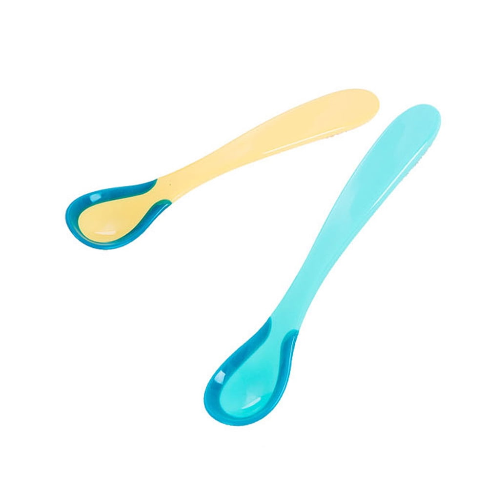 Homemaxs 2 Pcs Baby Spoon Temperature Heat Sensing Color Changing Spoon Newborn Infant Feeding Care Safety Tool (Mixed)