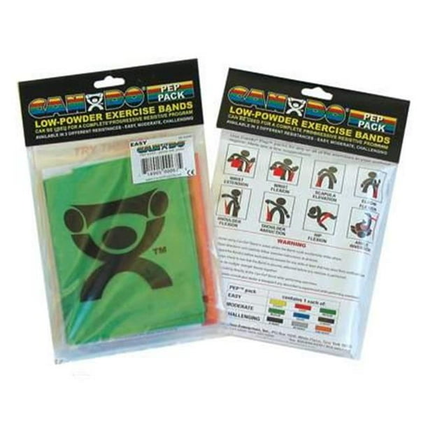 Cando 3 Piece Low Powder Exercise Band PEP Pack - Walmart.com