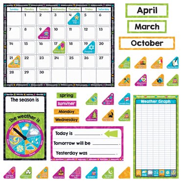 Trend, TEP8363, Owl-Stars Calendar Bulletin Board Set, 1 Set, Assorted ...