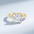 Rosec Jewels Lab Grown Diamond Princess Cut Engagement Ring 5 Carat ...