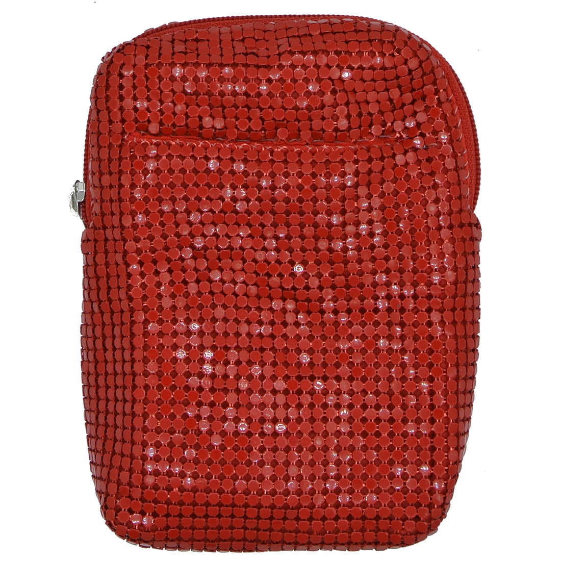 Women's Metallic Mesh Cigarette Case Zippered Closure Fits Kings ...