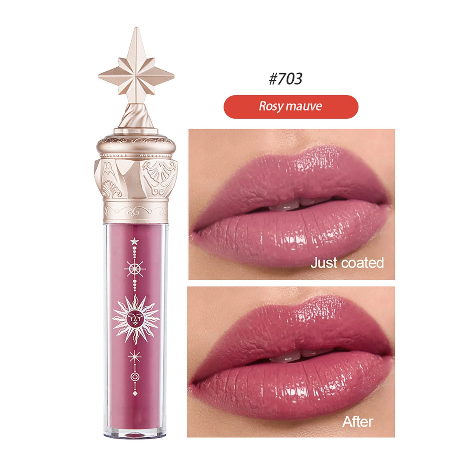 Fiudx Barra de Labios con Brillo Labial, Brillo Labial Liso, Espejo, 10 ...