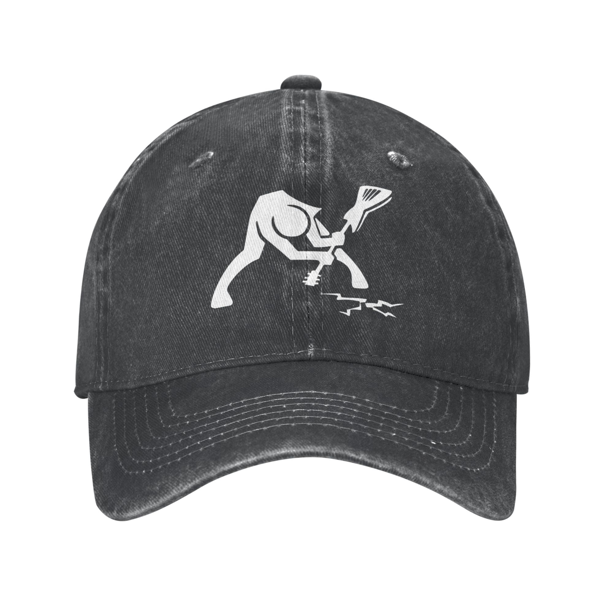 DouZhe Adjustable Washed Cotton Baseball Cap - Breaking Guitar Anger ...