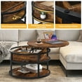 DWVO Modern Lift Top Coffee Table with Storage, Round Center Tables for ...