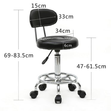 Ktaxon Office Salon Stool Chair with Backrest, Adjustable Hydraulic ...