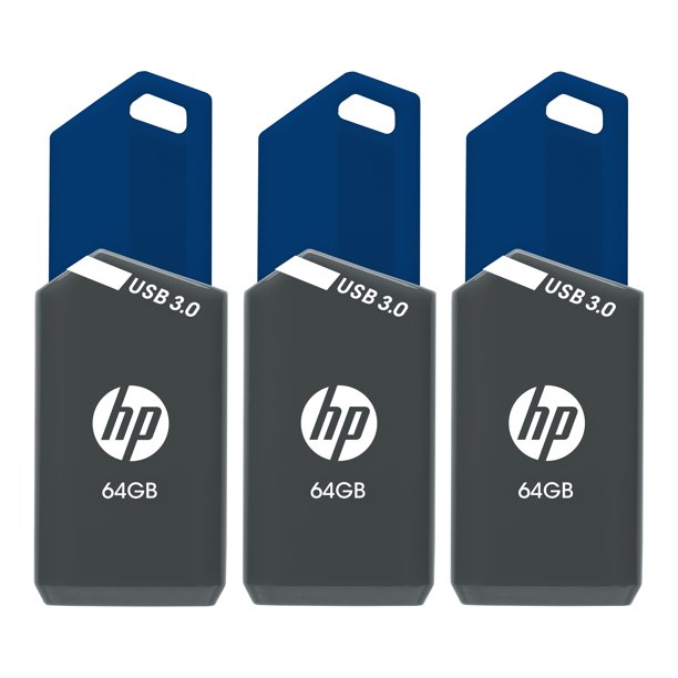 HP 64GB x900w USB 3.0 Flash Drive 3-Pack - Walmart.com