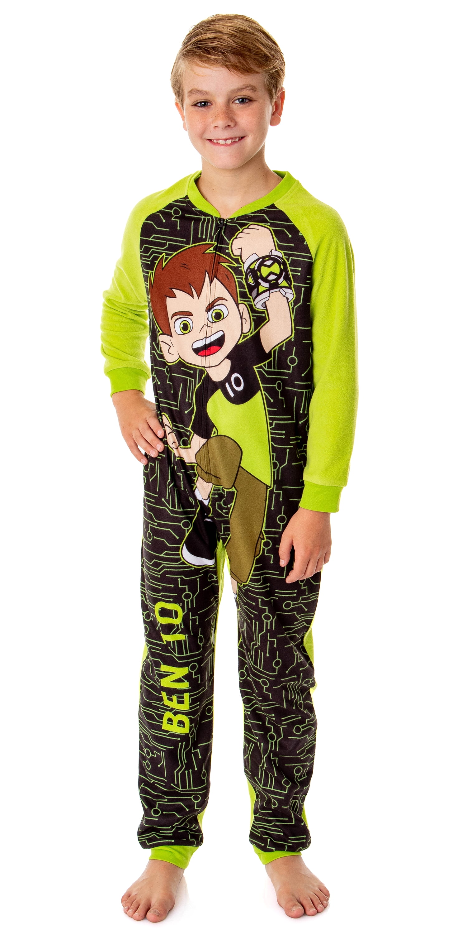 Ben 10 Boys' Cartoon Omnitrix Character Union Suit Footless Sleep ...