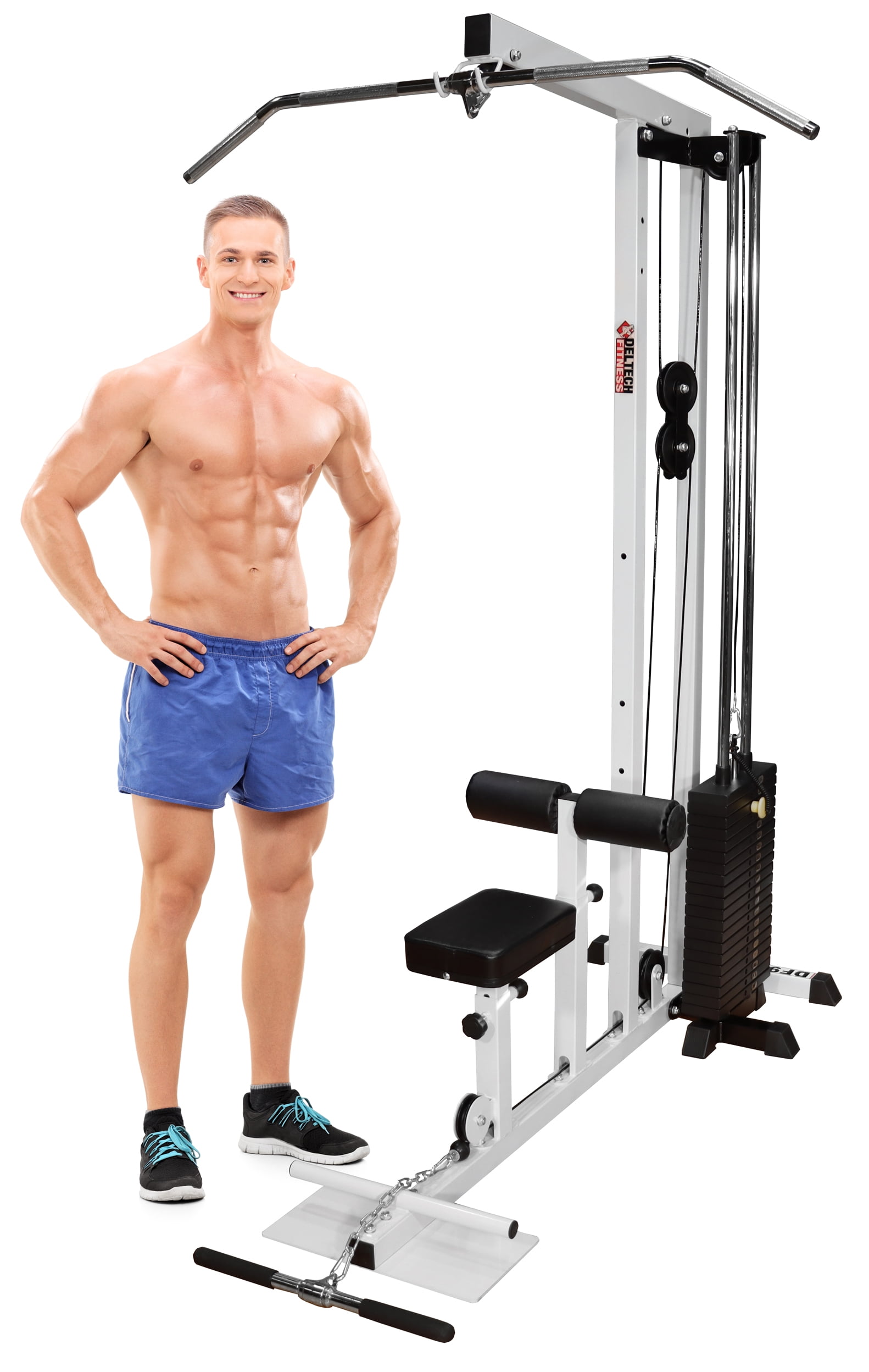 Deltech Fitness Lat/Row Machine with 200lb. Weight Stack Model #DF908 ...