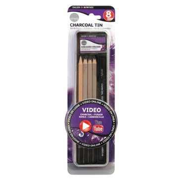 Daler-Rowney Simply Charcoal Tin Set, Assorted, 13 Pieces - Walmart.com