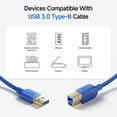 YANLIN-5Gbps Long USB 3.0 Cable - 15ft, USB A to B Cable, USB3 Cord with Type-B 3.0 Connector ...