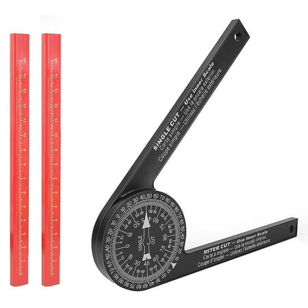 Miter Saw Protractor, Woodworking Angle Measuring Tool Rotation--（Aimia ...