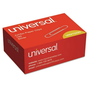 Universal Jumbo Silver Nonskid Paper Clips, Wire, Large Size, 1000/Pack ...