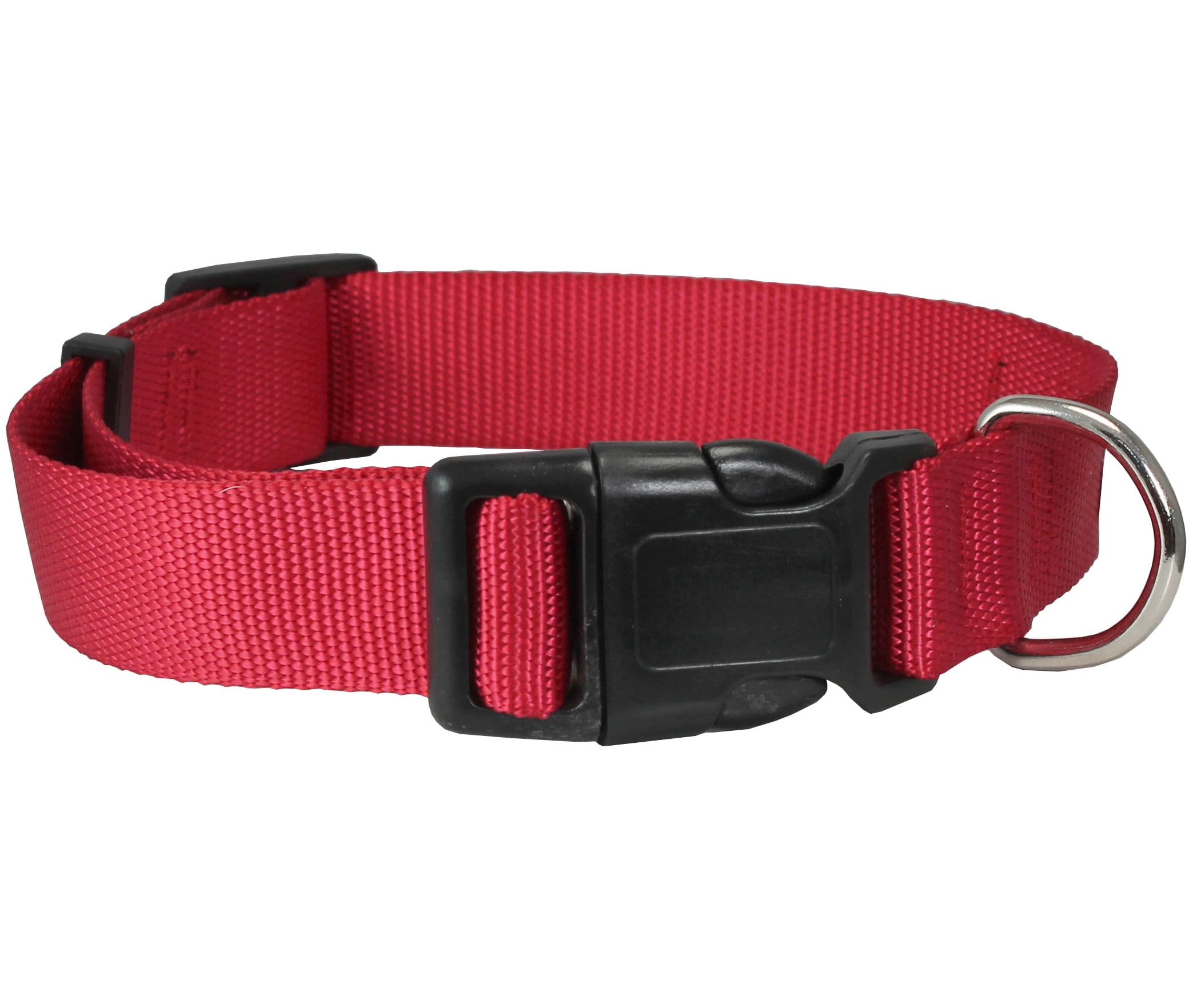 Classic Strong Solid Red Color Adjustable Quick Release Nylon Dog ...