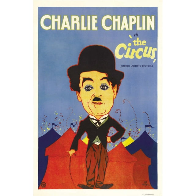Circus Charlie Chaplin Movie Poster 12x16 Print on Metal Sign 12in x 16in Square Adults Best ...