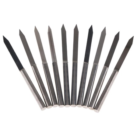 10 Pieces 0.4mm Carbide PCB Engraving Bits CNC Router Tool Multiple ...