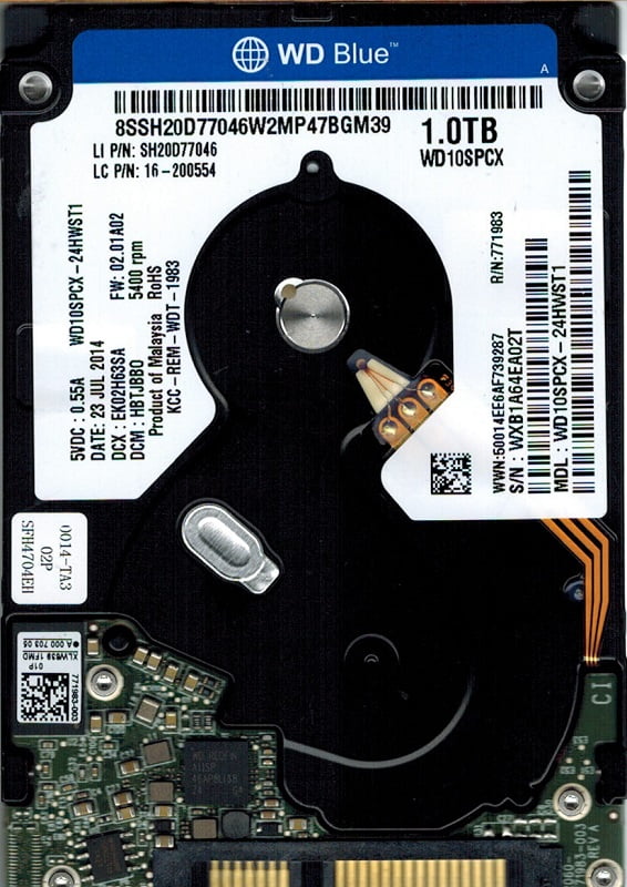 Western Digital WD10SPCX-24HWST1 1TB DCM: HBTJBBO - Walmart.com