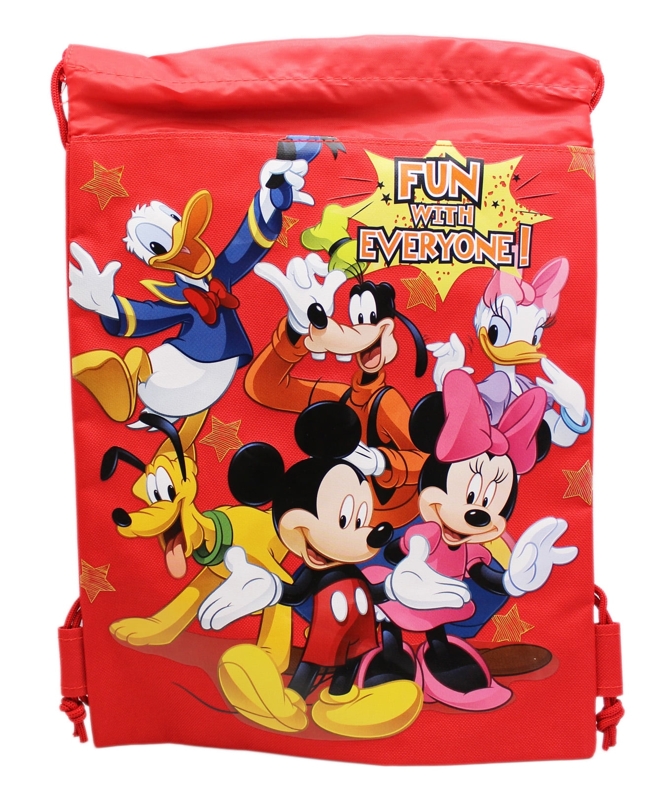 Classic Disney Characters "Fun With Everyone!" Drawstring Backpack ...