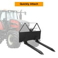46" Pin-On Pallet Forks Attachment with Quick Attach Mount, Universal ...