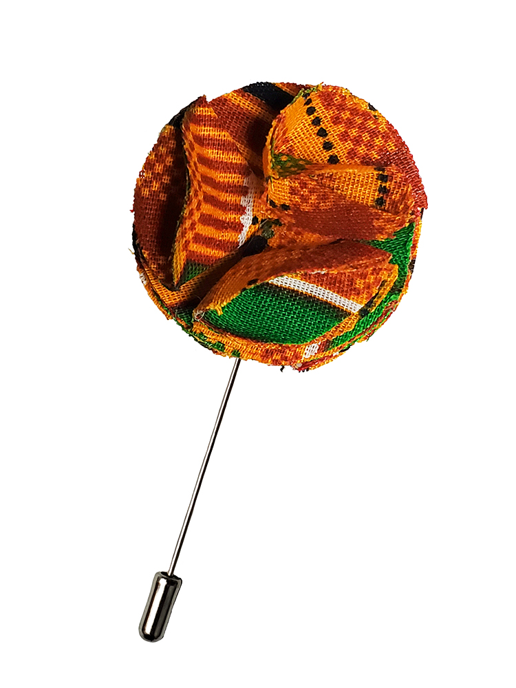 Kente African Print Lapel Flower Pin - Walmart.com