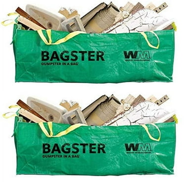 Bagster Dumpster in a Bag, Green, 606 Gallon Capacity, 3,300 lb Waste ...