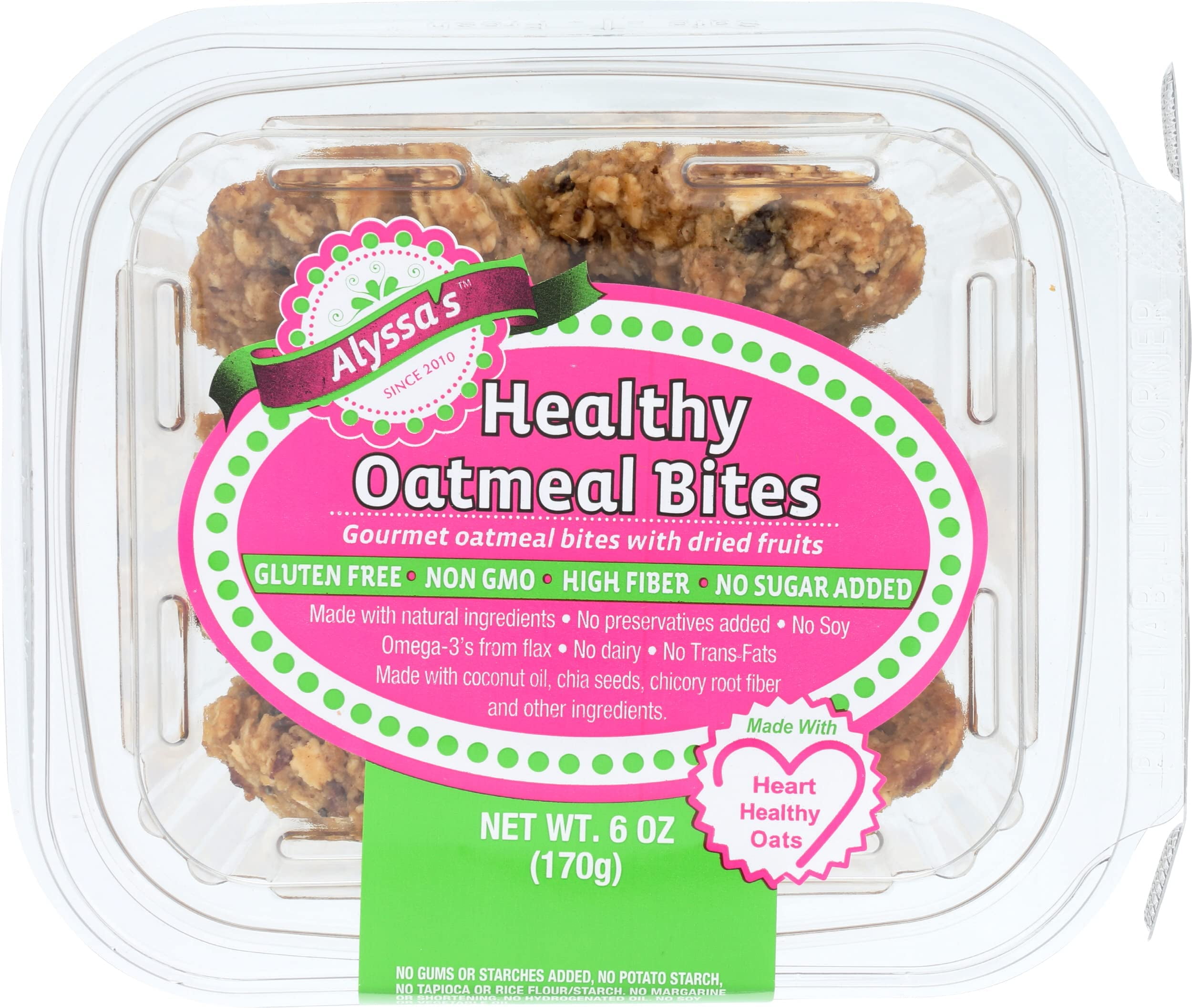 4 Set - ALYSSA'S Healthy Oatmeal Bites, 6 OZ - Walmart.com