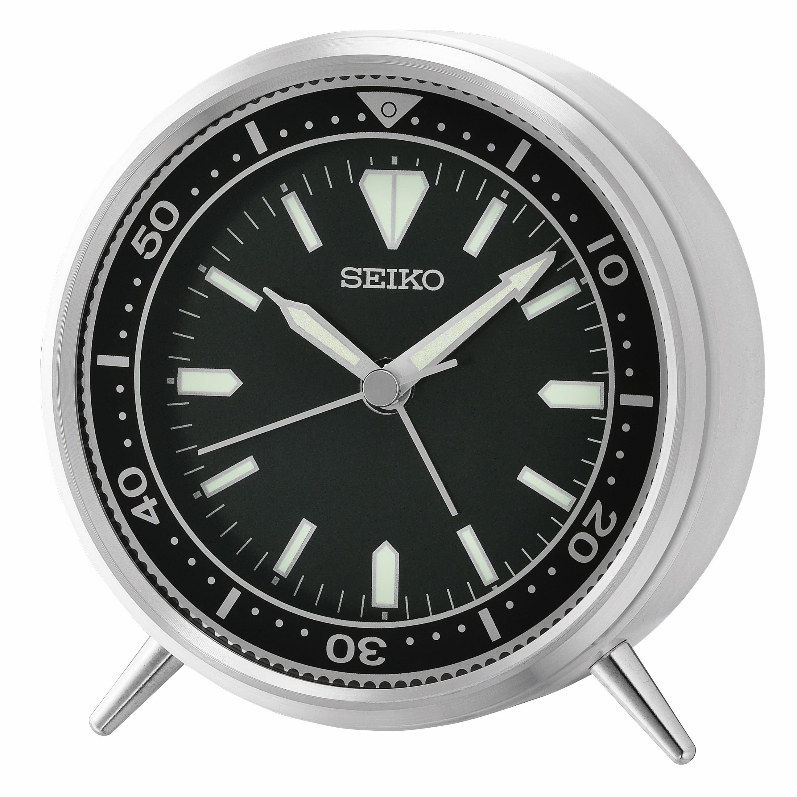 Seiko 4 inch Mai T Black Metal Case Beep Alarm Clock Arabic Quartz ...