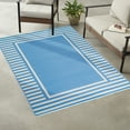 Mainstays Blue Border Stripe Plastic Outdoor Rug, 5'x7' - Walmart.com