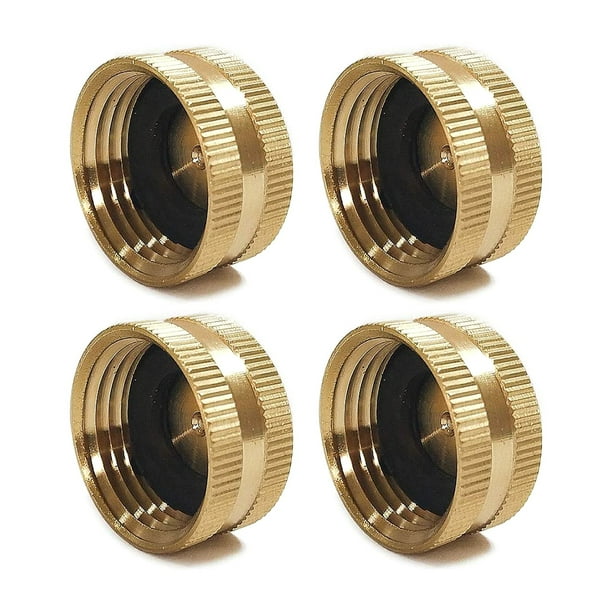 ZPAQI 4Pcs Garden Hose 3/4" Female Threaded End Brass Cap with Washer ...