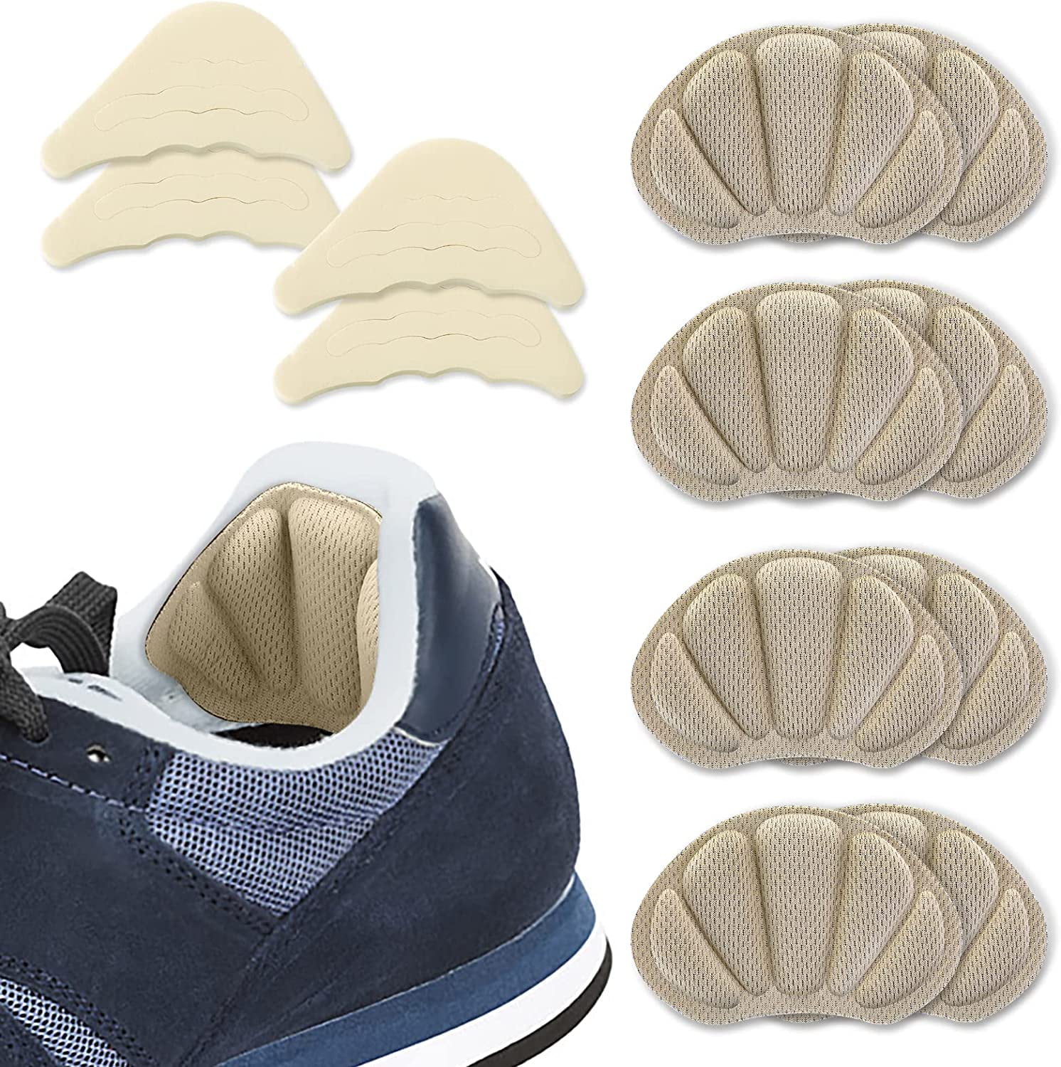 2 Pairs Toe Filler Inserts and 2 Pairs Heel Grip Liner Insert ...