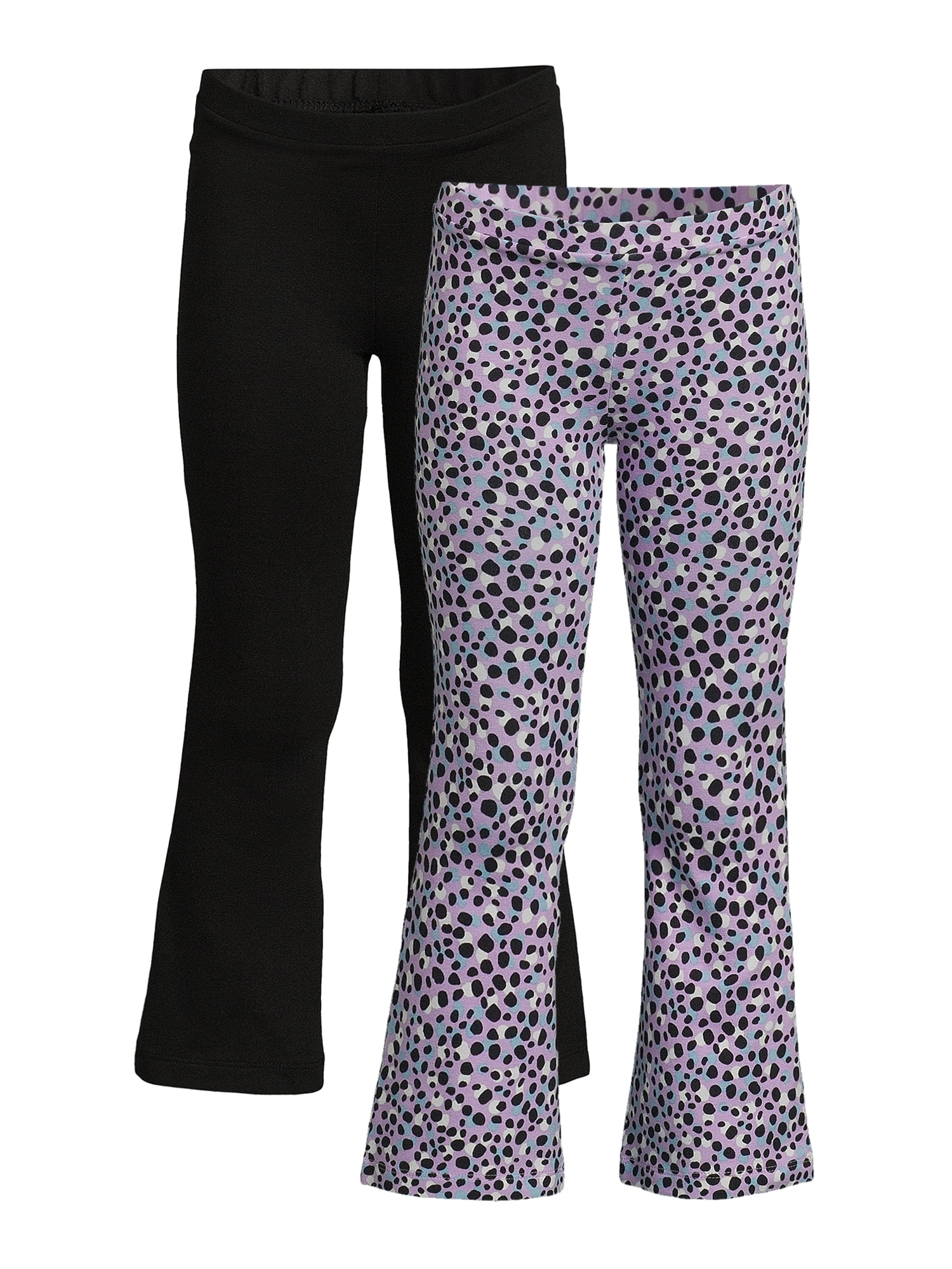 365 Kids from Garanimals Girls Flare Pants, 2-Pack, Sizes 4-10 ...