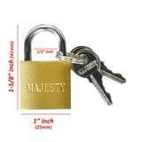 Wideskall 10 Pcs 25mm Solid Brass Mini Padlock Set Pad Locks w/ 2 Keys ...