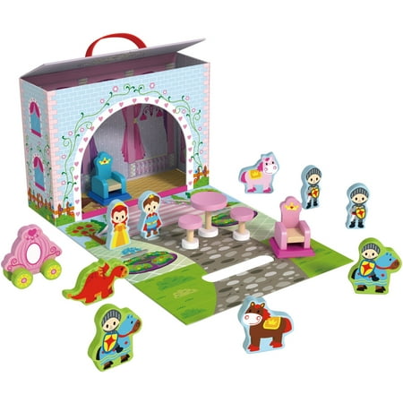 TOOKYLAND Playset in a Box - Portable Toy Set with Wooden Figurines and ...