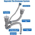 Double Kitchen Sinks Drain Pipe Kit, Expandable All In One Sink Drain ...