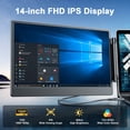 14" Triple Laptop Screen Extender, Detachable Foldable Portable Monitor ...