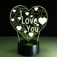 Wovilon Visual Night Light 7 Colors Change LED Desk Lamp Bedroom Home ...