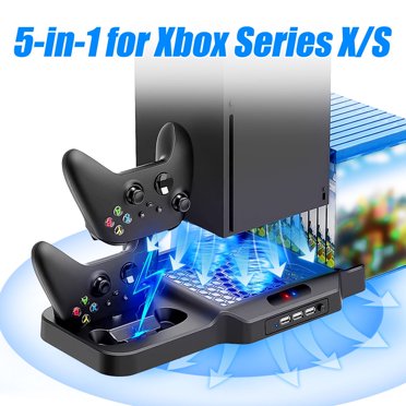 Xbox Series S RGB Cooling/Charging Station with Dual Controllers ...