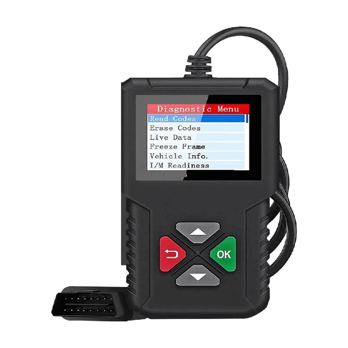 Escaner Diagnóstico Automotriz Obd2 Negro, botones Verde/Rojo/Gris ...