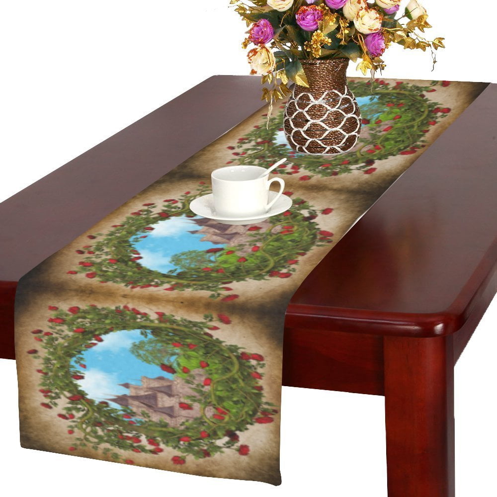 MYPOP Fairy Tale Castle Table Runner Placemat 16x72 inches, Vintage ...