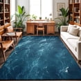 Dark Blue Sea Area Rugs 6x9ft Vintage Abstract Gradient Ocean Waves ...