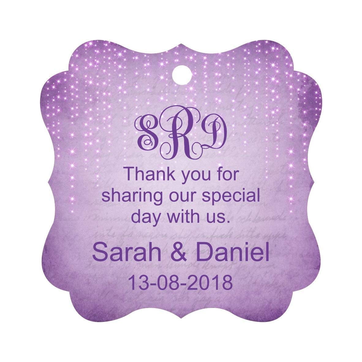 Darling Souvenir Thank You For Sharing Our Special Day Custom Monogram