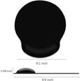 Black Mouse Pad Ergonomic Mouse Pad with Wrist Support Non-Slip Rubber ...