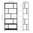 Evelyn&Zoe Cortland 34" Wide Rectangular Bookcase, Blackened Bronze ...