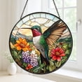 Hummingbird Stained Glass Suncatcher Window Hanging, Nature Inspired ...
